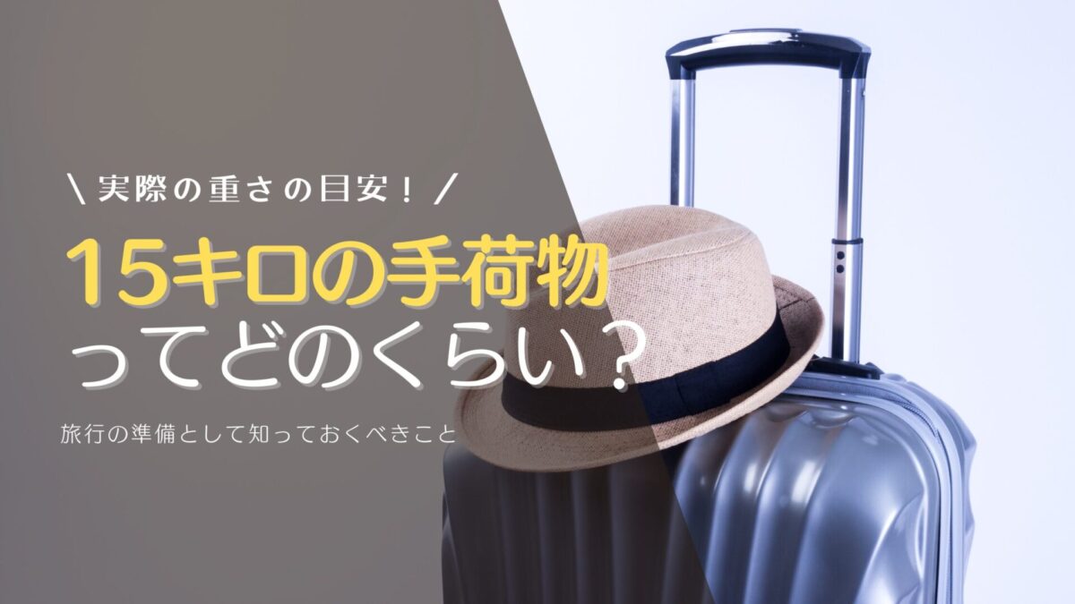 15キロの手荷物ってどのくらい？旅行の準備として知っておくべきこと - 在宅ワークのモノ・コト